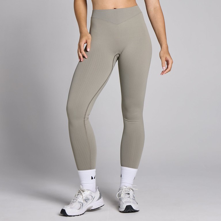 MP Women's Lifestyle Waffle Seamless Leggings − ženske helanke − boja gline