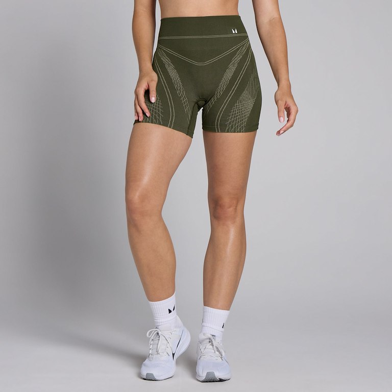 MP Women's Tempo Seamless Linear Shorts − ženski šorts − tamnomaslinasti