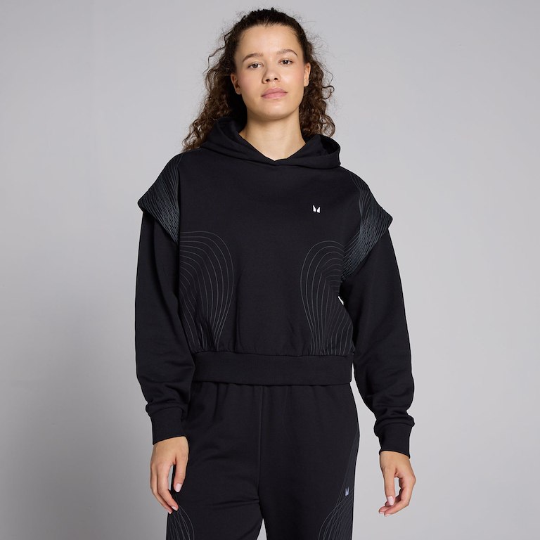 MP Women's Tempo Graphic Crop Hoodie - ženska dukserica - crna