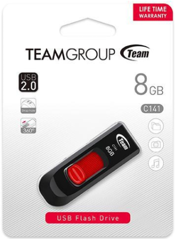 TeamGroup TC1418GR01 8GB C141 USB 2.0 RED