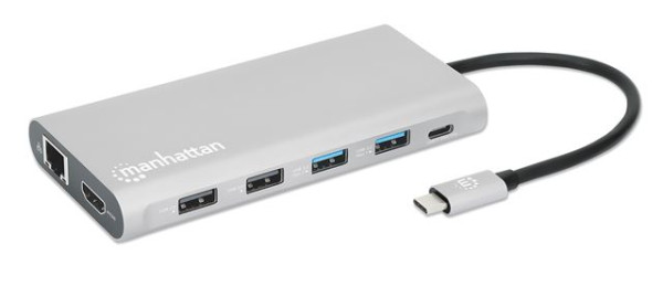 Manhattan USB-C PD 12-in-1 3xHDMI Monitor Docking Station