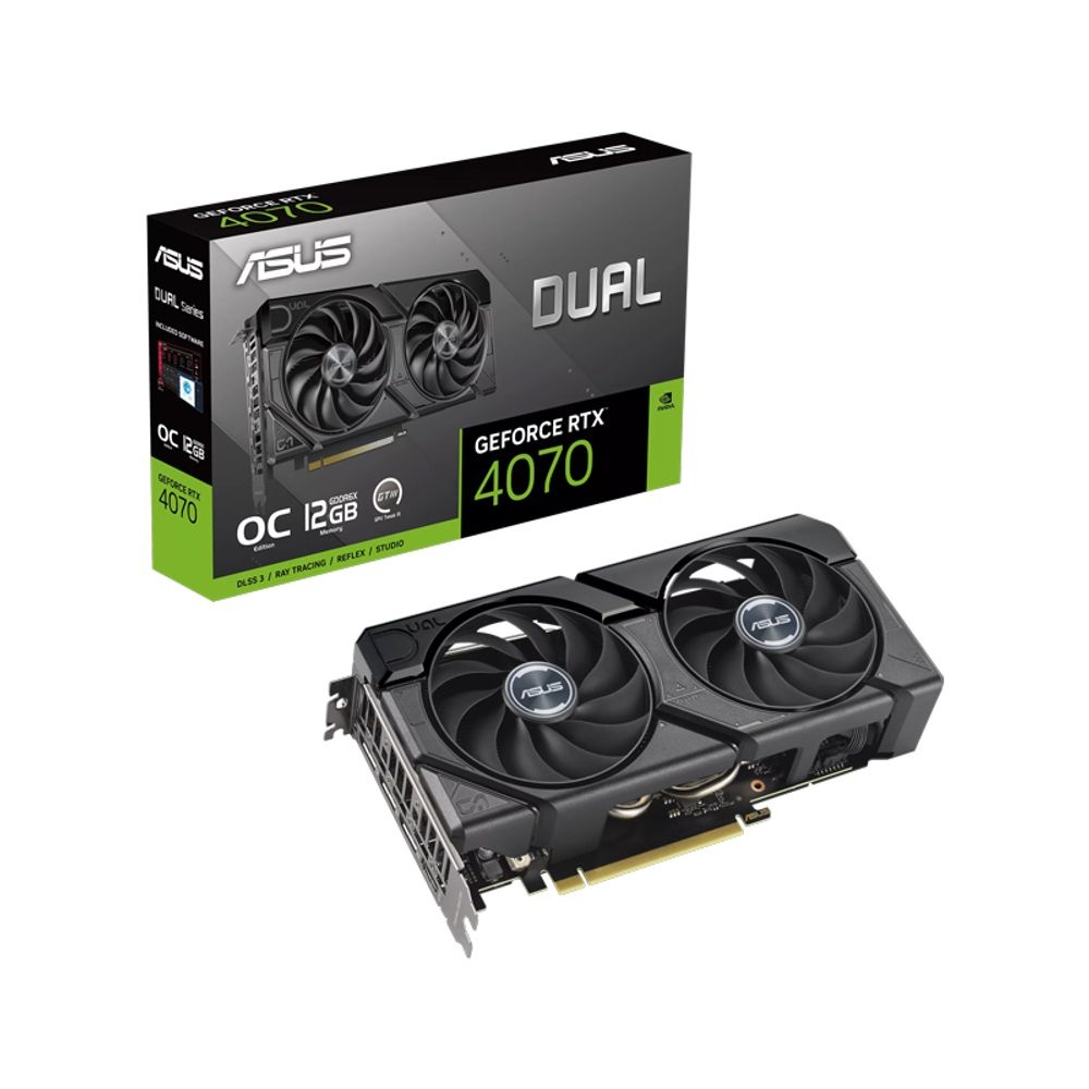 Grafička karta ASUS DUAL-RTX4070-O12GD6-EVO NVD/12GB/GDDR6/192bit/crna