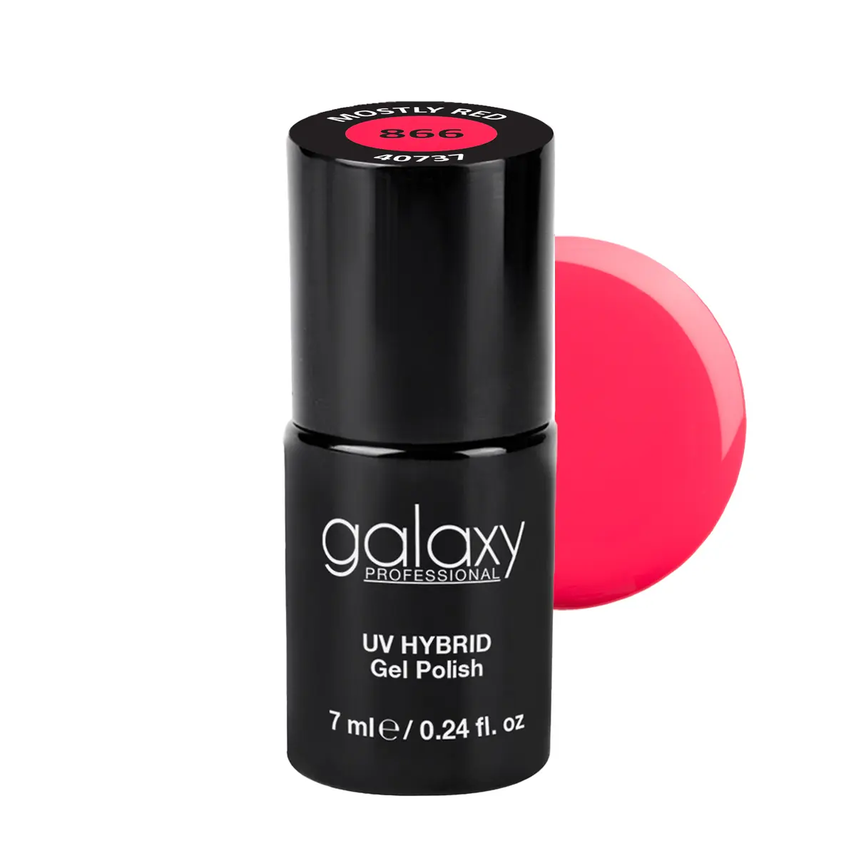 Trajni lak za nokte UV/LED GALAXY Hybrid 7ml Mostly Red S866