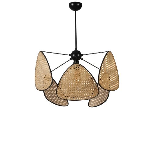 Hera 6 Lı Rattan Avize - Rattan Luster