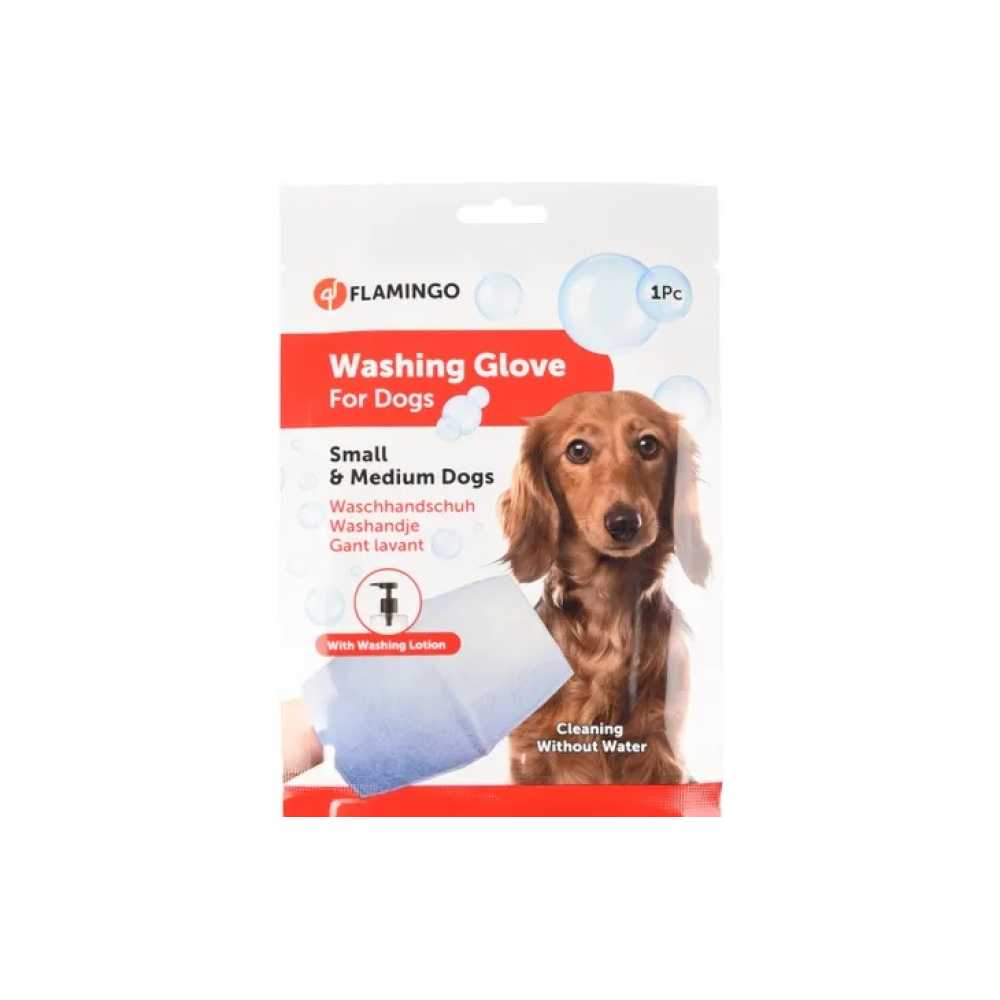 Flamingo WASHING GLOVE Dog - Rukavica za suvo pranje S