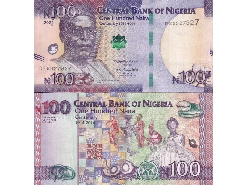 NIGERIA 100 Naira 2024 UNC, P-41 Jubilarna