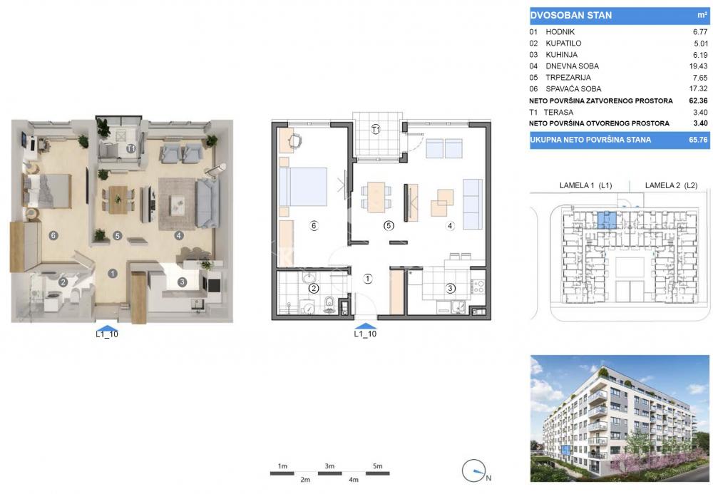 Lux stan u Zemunu, 2.0, 66m2, I , CG - Bez provizije 158.482 €