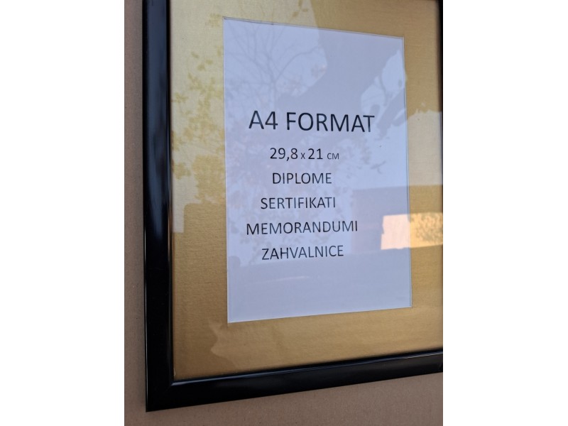 Ram za diplome A4 format - NOVO