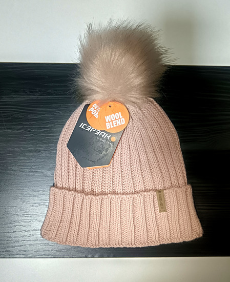 ICEPEAK ženska roze vunena kapa