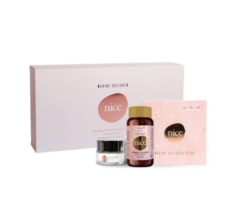 Nice Lux poklon paket (Nice Collagen 15 kesica + Nice Collagen 120 tableta + Nice Anti age krema 50ml)