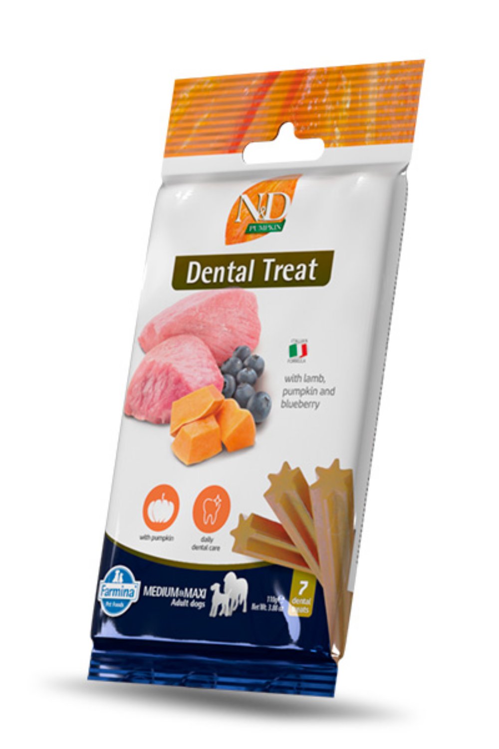 ND Pumpkin Lamb & Blueberry poslastica za pse, med/max 110 g