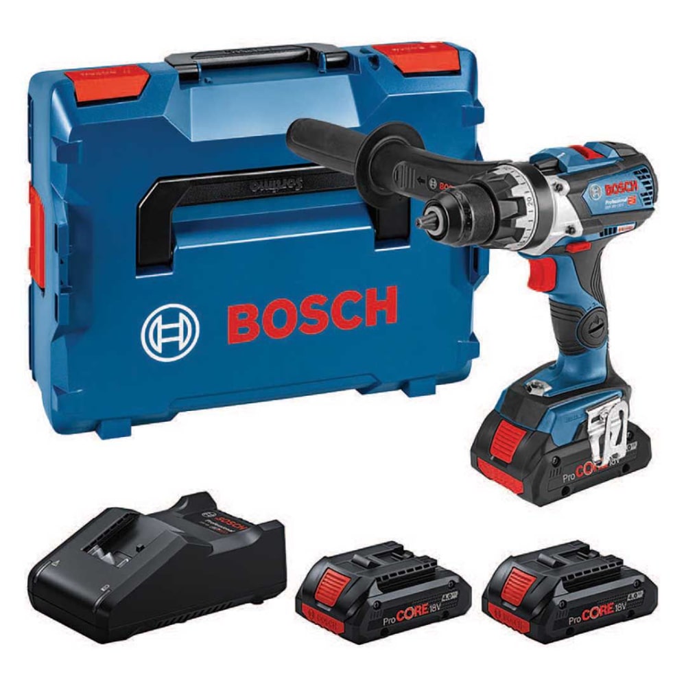 BOSCH GSR 18V-110 C Akumulatorska vibraciona bušilica + 3 x PC 18V 4.0 Ah Akumulator + GAL 18V-40 Punjač + L-BOXX Kofer