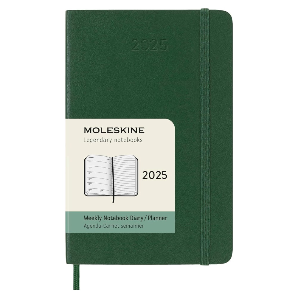 MOLESKINE Datumirani nedeljni planer 2025 MP Zeleni 9 x 14 cm