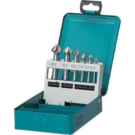 Makita 6-delni set HSS upuštača u metalnoj kutiji D-42204