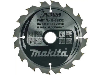 Makita TCT list testere za drvo 136x20x16z B-33532