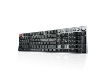 Tastatura Aula F2090 3 IN 1, Gejmerska, Mehanička, Bežična, Black Switch, LED backlit, Siva