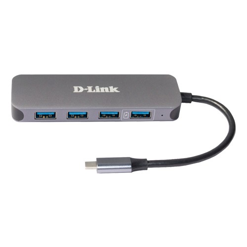 D-Link USB-C to 4-Port USB 3.0 Hub Power Delivery | DUB-2340