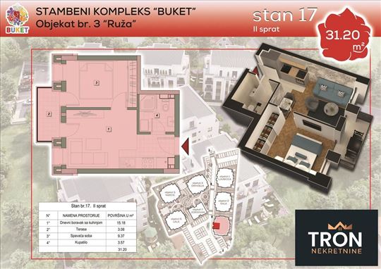 Stambeni kompleks u izgradnji- 31,20m2