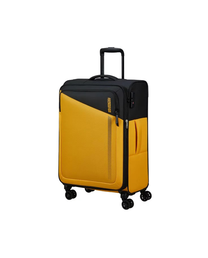 KOFER DARING DASH-SPINNER M EXP TSA BLACK/YELLOW TROLLEY American Tourister