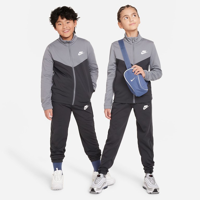 Nike K NSW TRACKSUIT POLY FZ HBR, dečja trenerka, siva