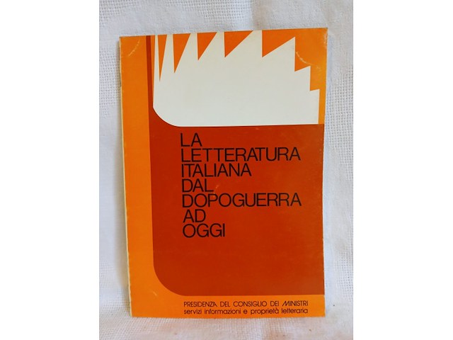 la letteratura Italiana dal dopoguerra ad oggi