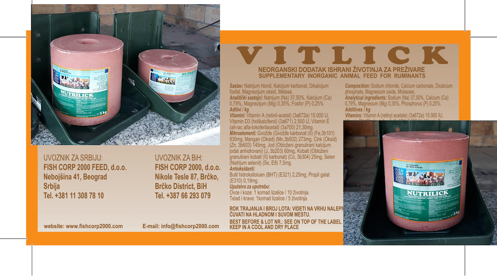 MINERALNI BLOK-LIZALICA VITLICK 20 kg(4×5 kg) ovce, koze, telad, krave