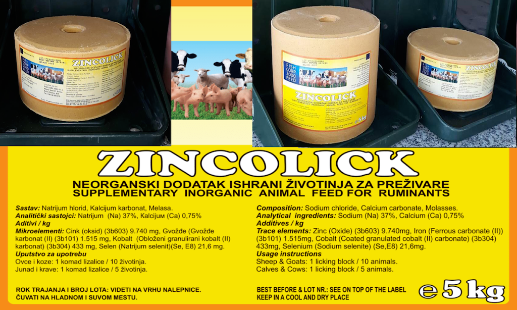 MINERALNI BLOK-LIZALICA ZINCOLICK 20 kg(4×5 kg) za ovce i koze