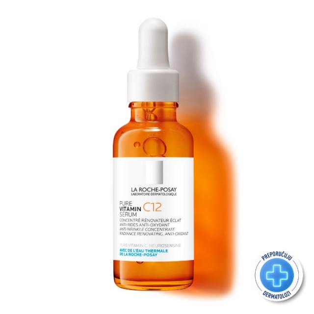 LA ROCHE-POSAY PURE VITAMIN C12 SERUM OBNAVLJAJUĆI SERUM PROTIV BORA ZA SJAJ I BLISTAVOST KOŽE S ČISTIM VITAMINOM C I SALICILNOM KISELINOM 30ML