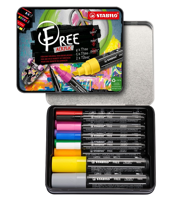 STABILO FREE Acrylic Marker Metal Gift set 1/11