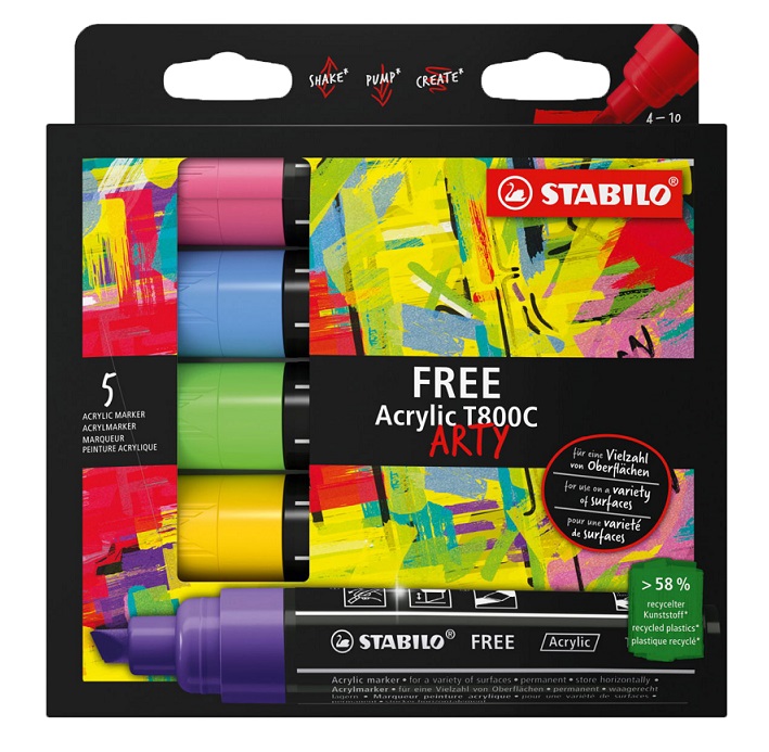 STABILO FREE Acrylic set T800, 1/5