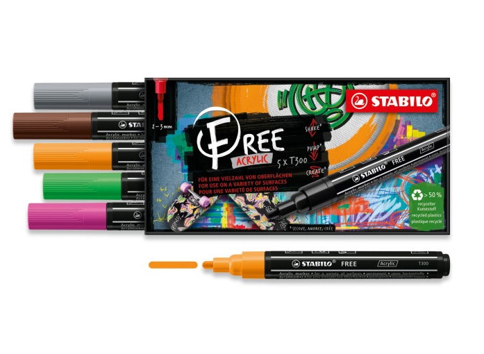 STABILO FREE Acrylic URBAN T300 1/5