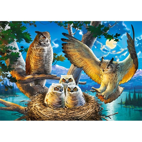 Castorland puzzla 500 Pcs Owl Family 53322