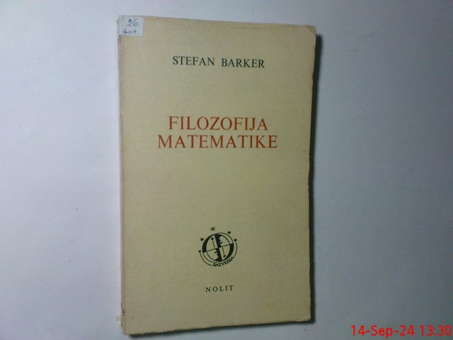 STEFAN BARKER  -  FILOZOFIJA MATEMATIKE