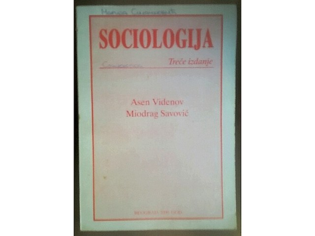 Sociologija, Asen Videnov, Miodrag Savović. RETKO!