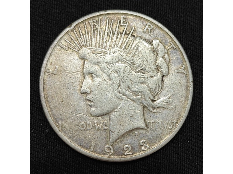 SAD - Peace dollar 1923 S VF - Srebro