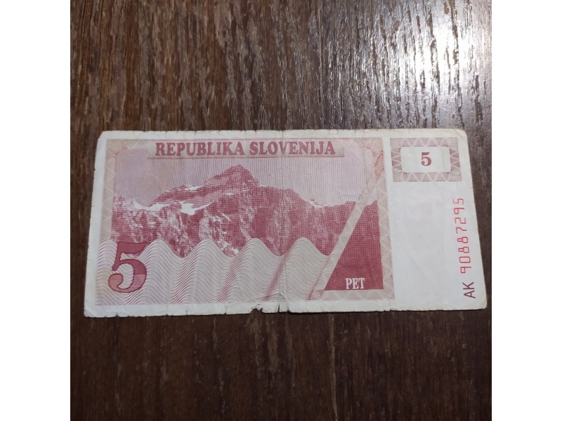 Slovenija 5 tolara 1991