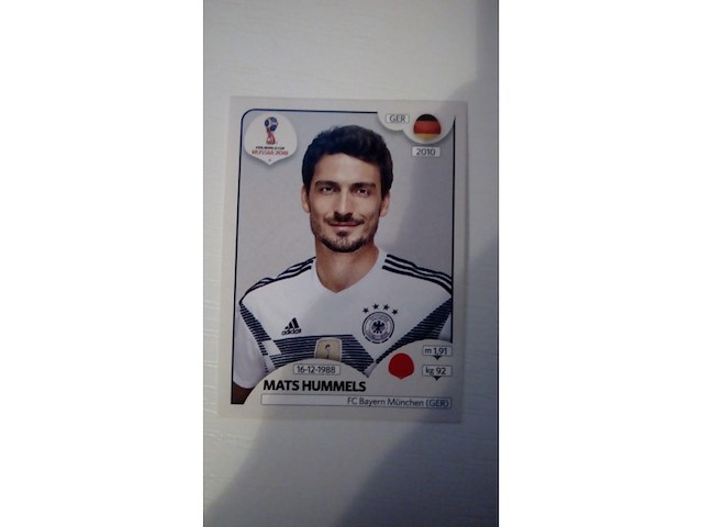 Panini FIFA 2018 Russia sličica broj 423