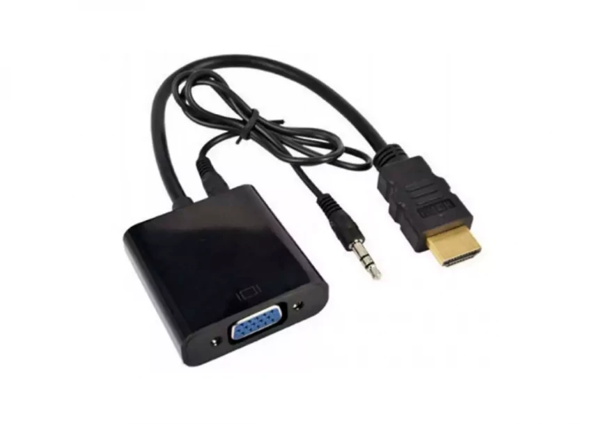 Adapter HDMI M - VGA F + 3.5mm M/F