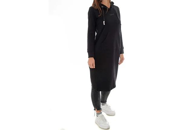 Eastbound Haljina Fleece Hoody Dress Ebw826-Blk