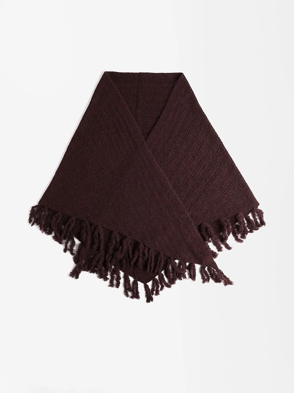 TRIANGULAR SCARF WITH WOOL BLEND