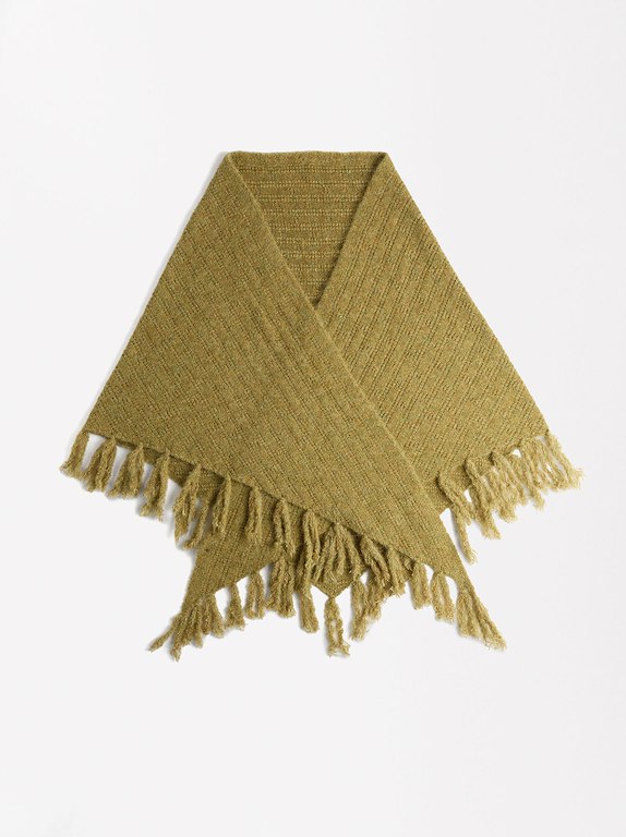 TRIANGULAR SCARF WITH WOOL BLEND