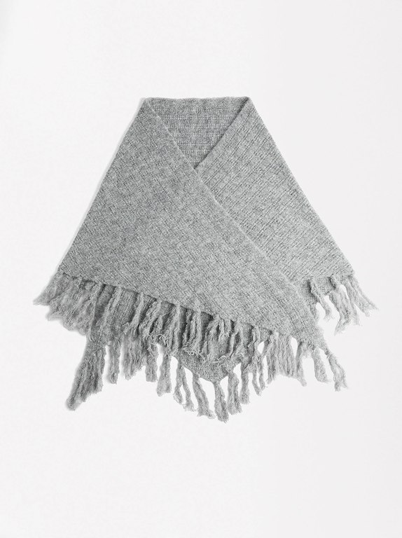 TRIANGULAR SCARF WITH WOOL BLEND