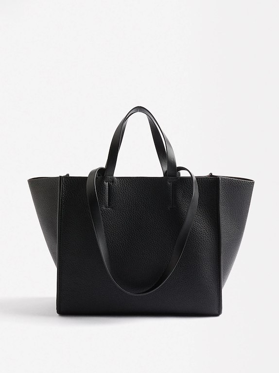 Shopper bag with zipper