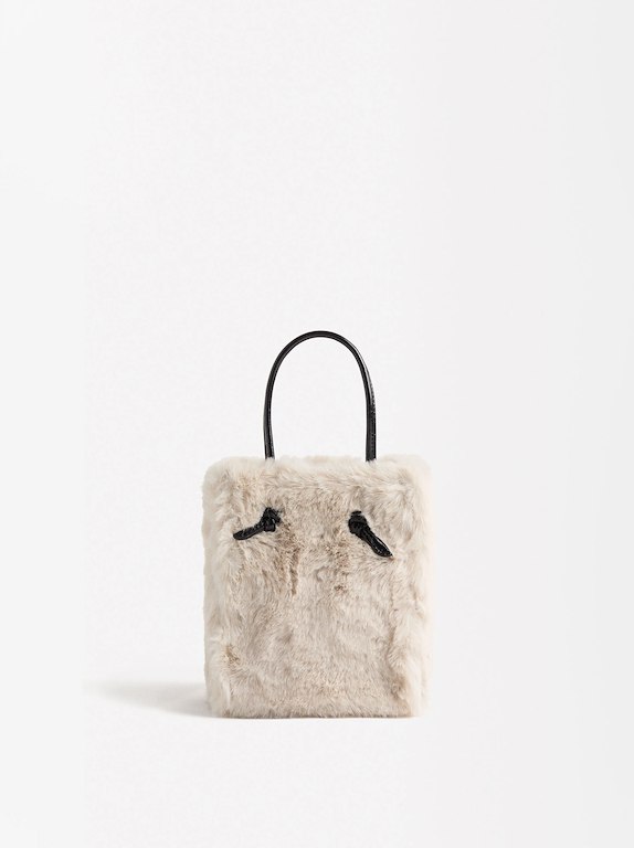 FUR-EFFECT TOTE BAG