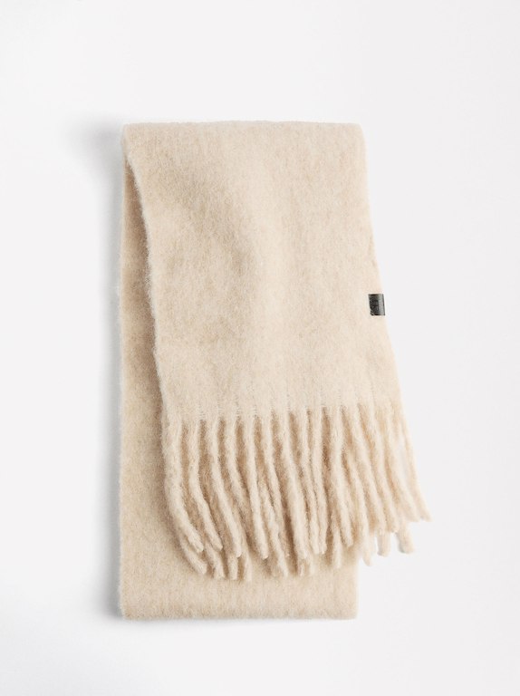 PLAIN SCARF WITH FRINGING