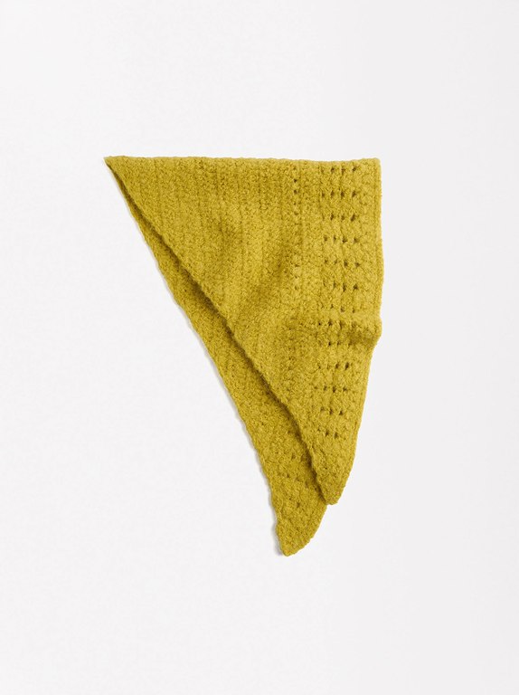 SNOOD WITH WOOL KNIT EFFECT