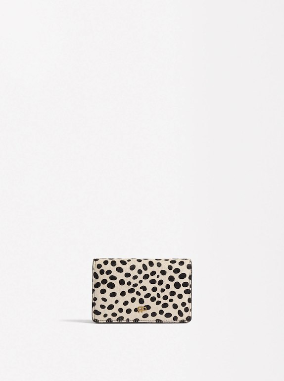 ANIMAL PRINT LEATHER CARDHOLDER