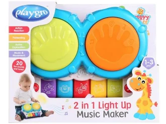 Playgro Svetleća muzička igračka 2u1 Bubanj