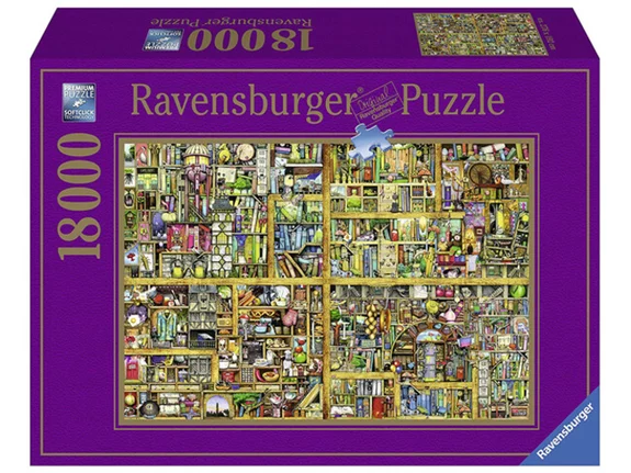 Ravensburger puzzle (slagalice)- Colin Thompson , Polica za knjige