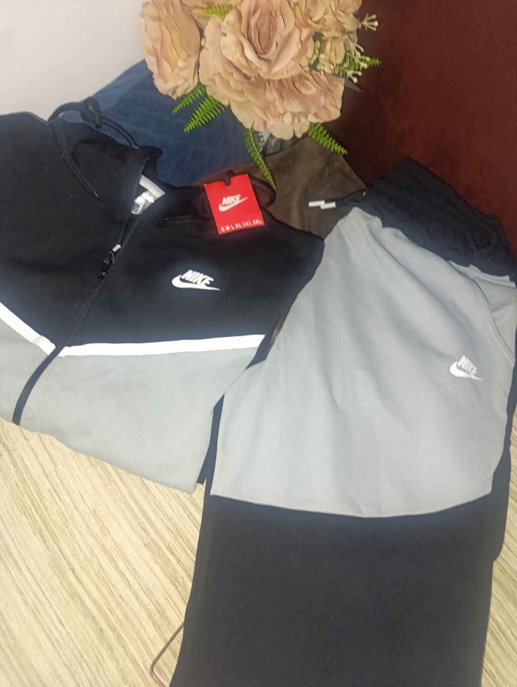 Komplet, 2XL (EU 56), Nike, bоја - Srebrna, Pamuk